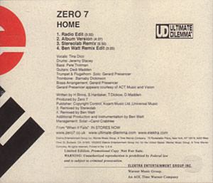 Zero 7 – Home (CD-Used) – Vals halla Records