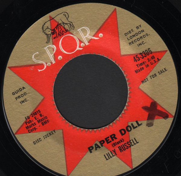 Lilly Russell – Paper Doll / I Caught The Flu From You (7IN-Used ...